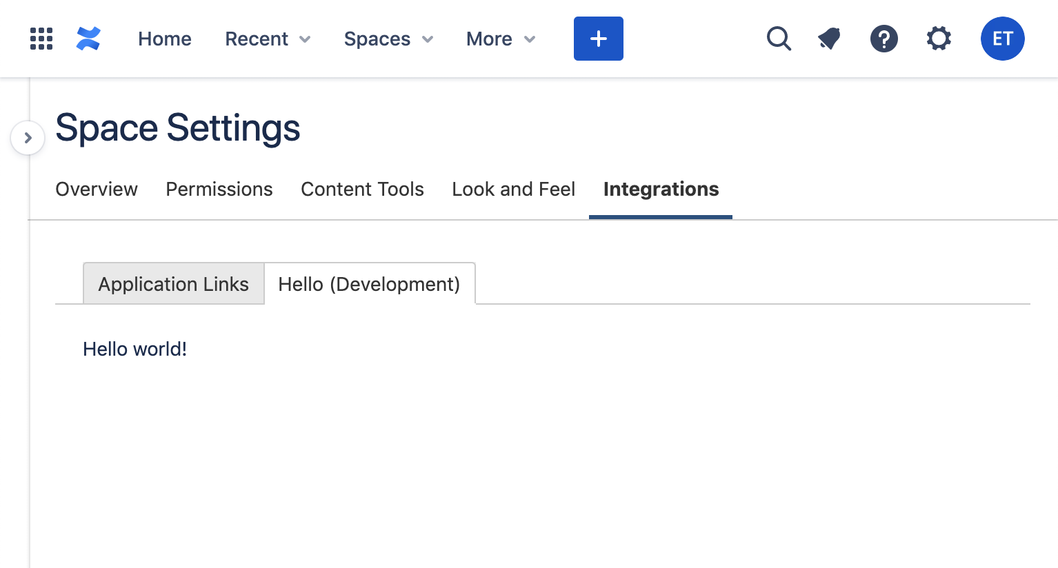 Confluence Space Settings